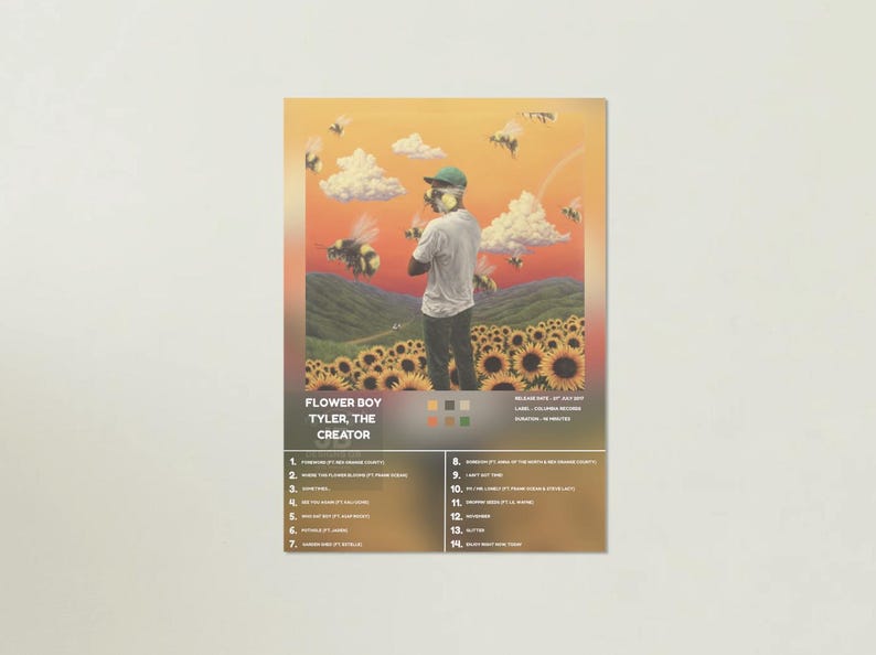 Flower Boy – Tyler, the Creator Album Cover Poster | Hip Hop Wall Art ...