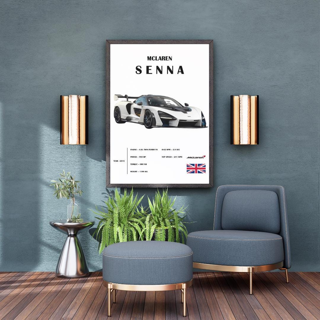 Mclaren Senna Poster | Hypercar Wall Art Print | Premium Paper Poster ...
