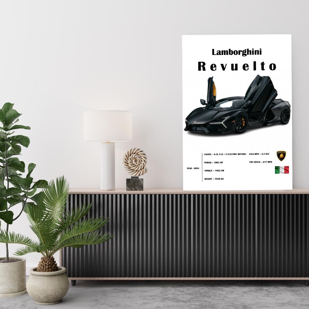 Lamborghini Revuelto Poster | Supercar Wall Art, Hybrid V12 Print - Etsy