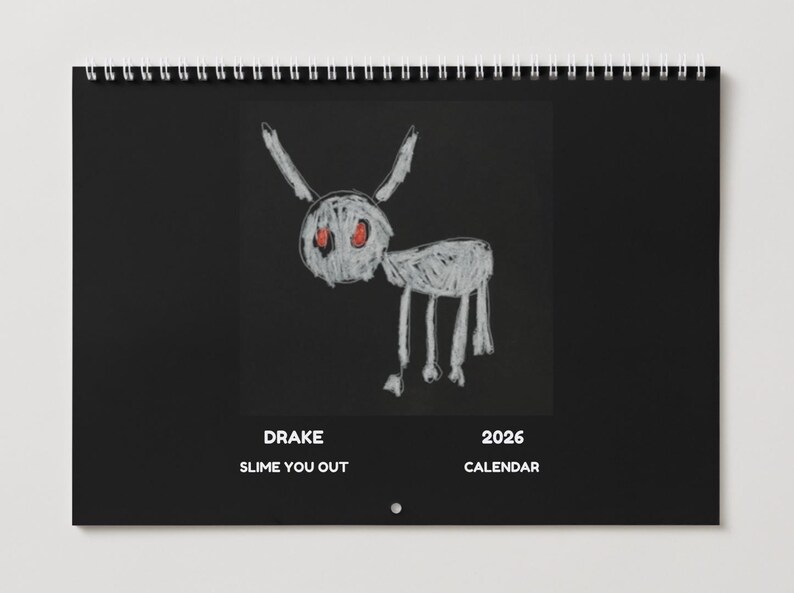 Drake 2026 Wall Calendar | Slime You Out | for All the Dogs Inspired ...