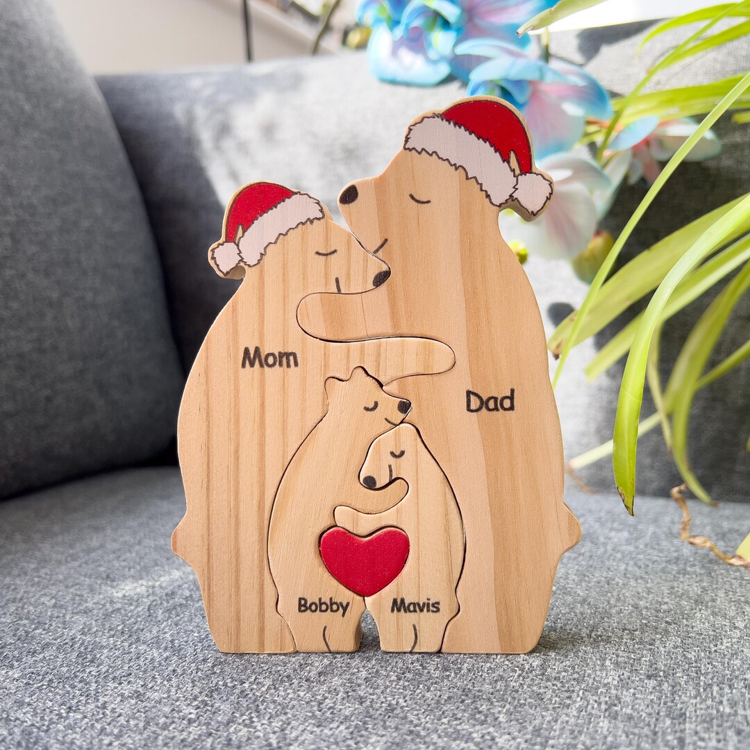 Custom Bear Family Puzzle, Wedding Gifts, Custom Family Gifts ...