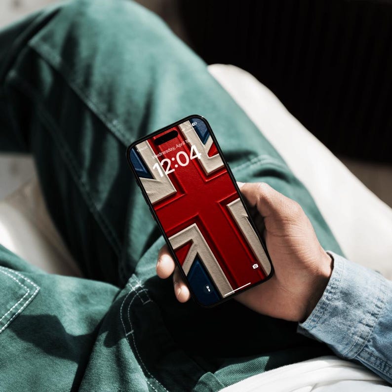 3D Union Jack Wallpaper: British Flag iPhone & Apple Watch Background ...