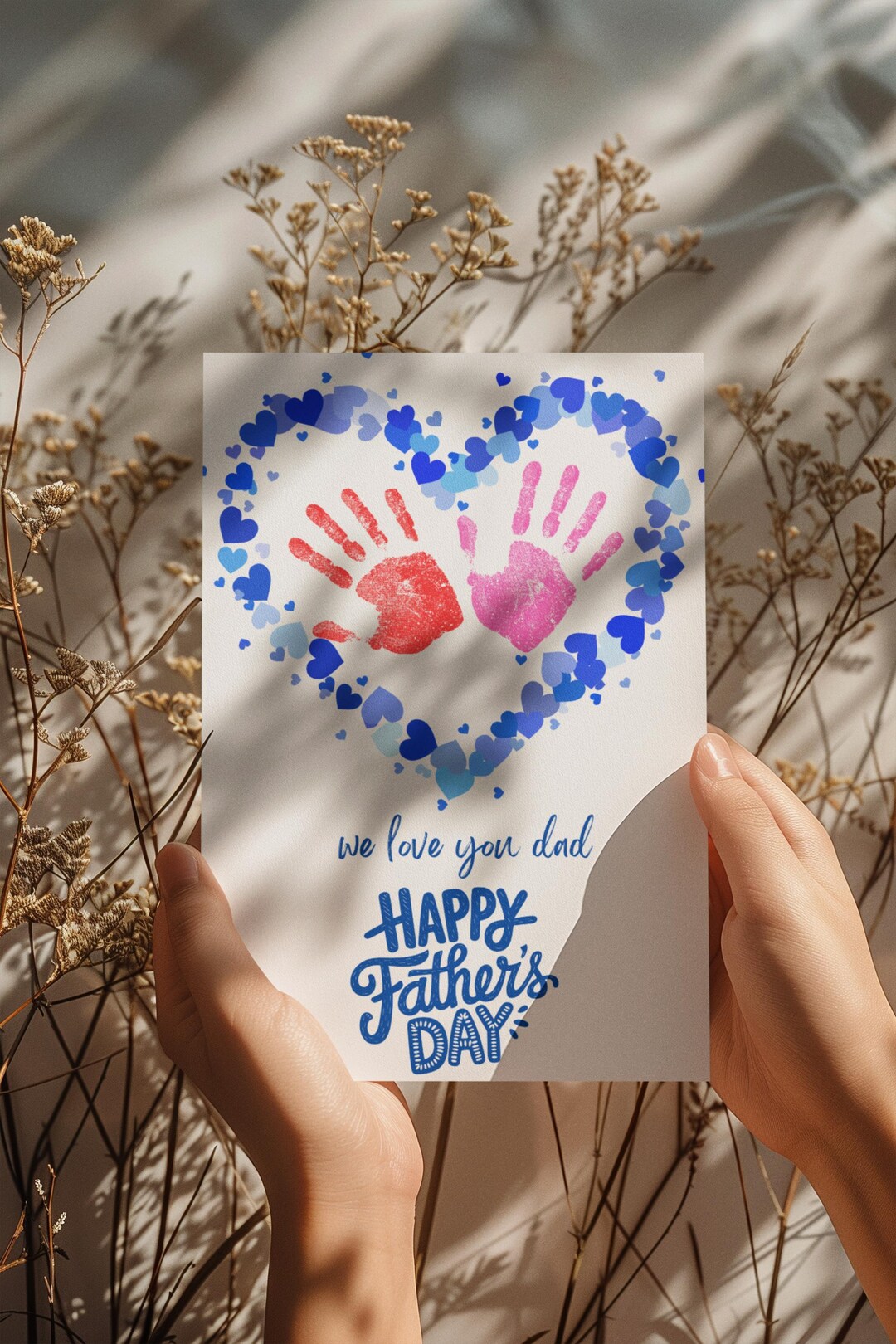 Father’s Day Handprint Art – Personalized Kids Handprint Gift for Dad ...