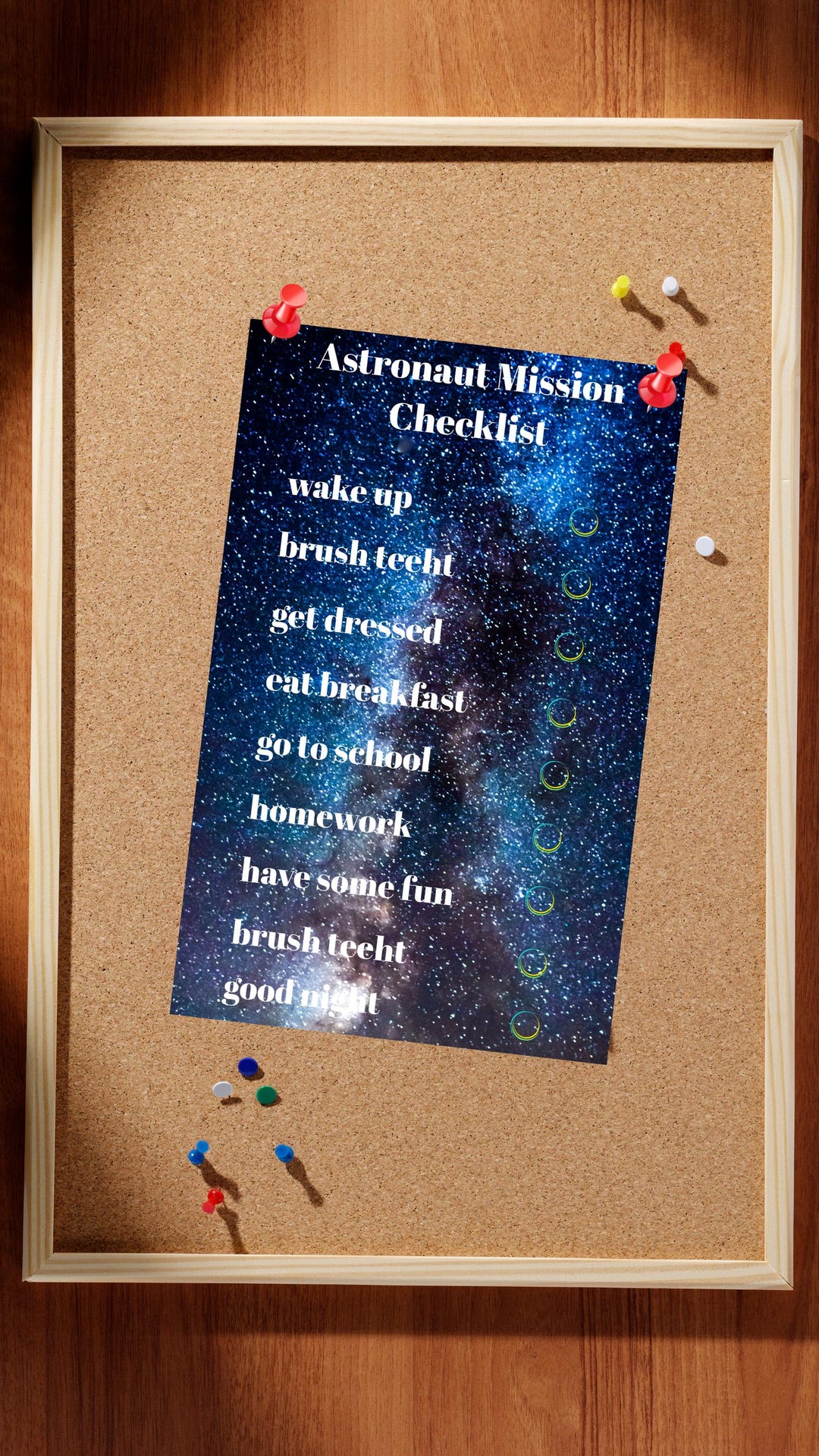 Astronaut To-do List for Kids – 4K Printable Space Checklist for Daily ...