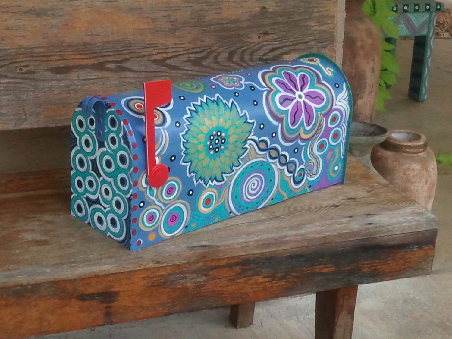 Custom Fun Funky Painted Mailbox | Etsy