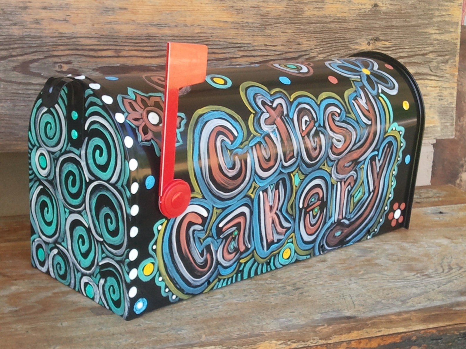 Custom Fun Funky Painted Mailbox | Etsy