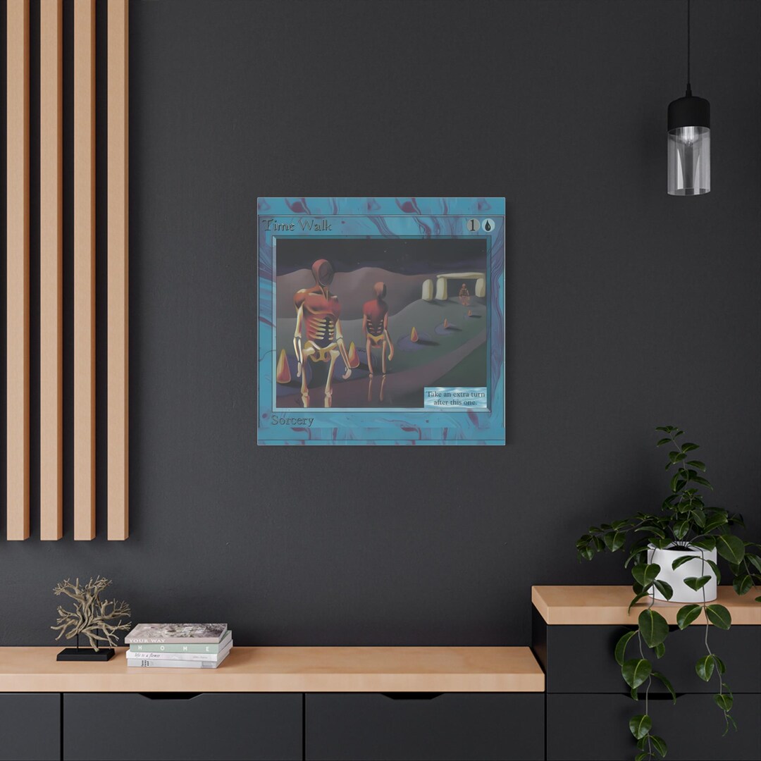 Time Walk Inspired MTG Canvas Art Print - Retro Alpha Edition Fantasy ...