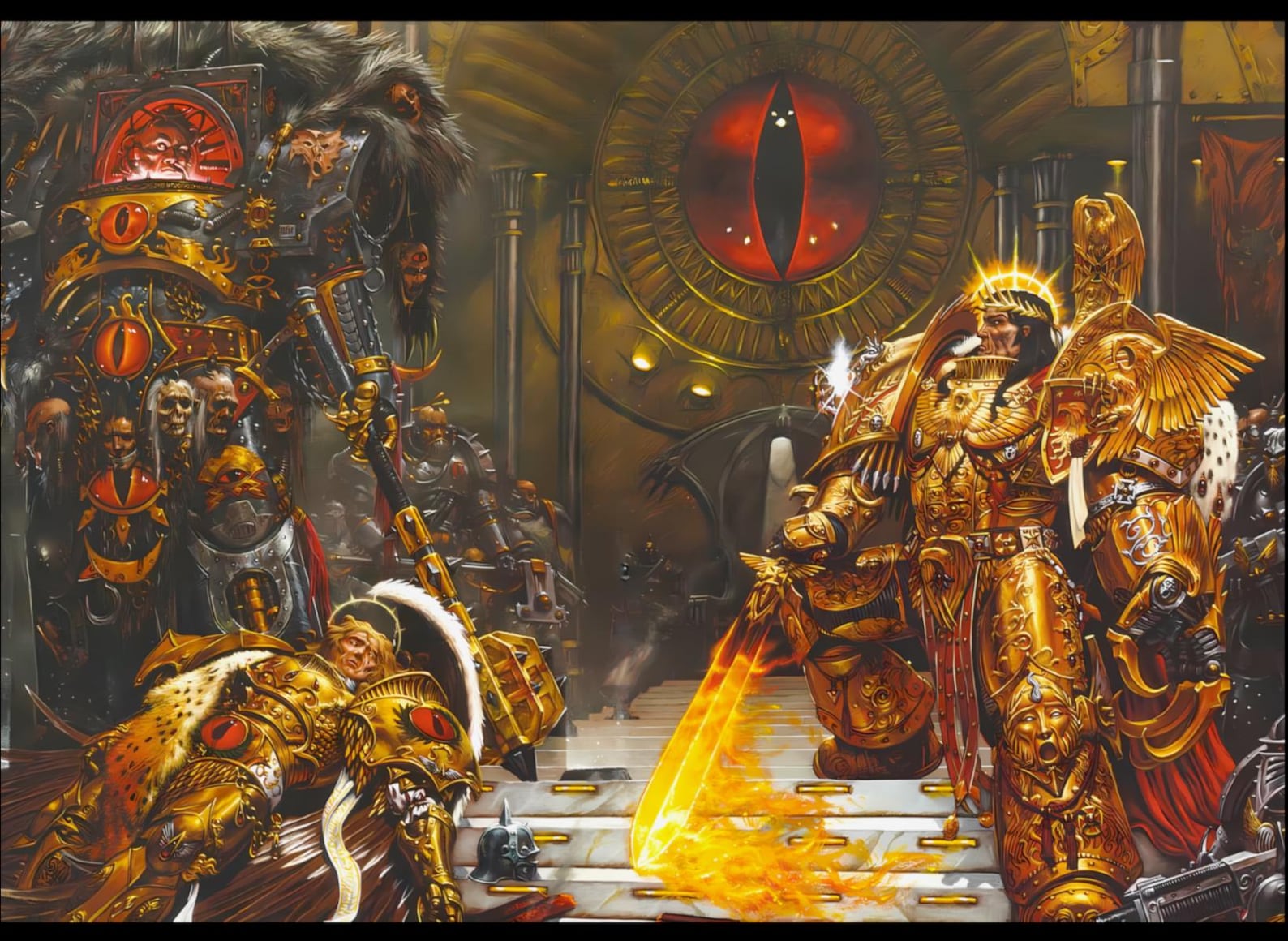 Horus Vs Emperor Fan Art Poster - Final Battle Warhammer 40K Print ...