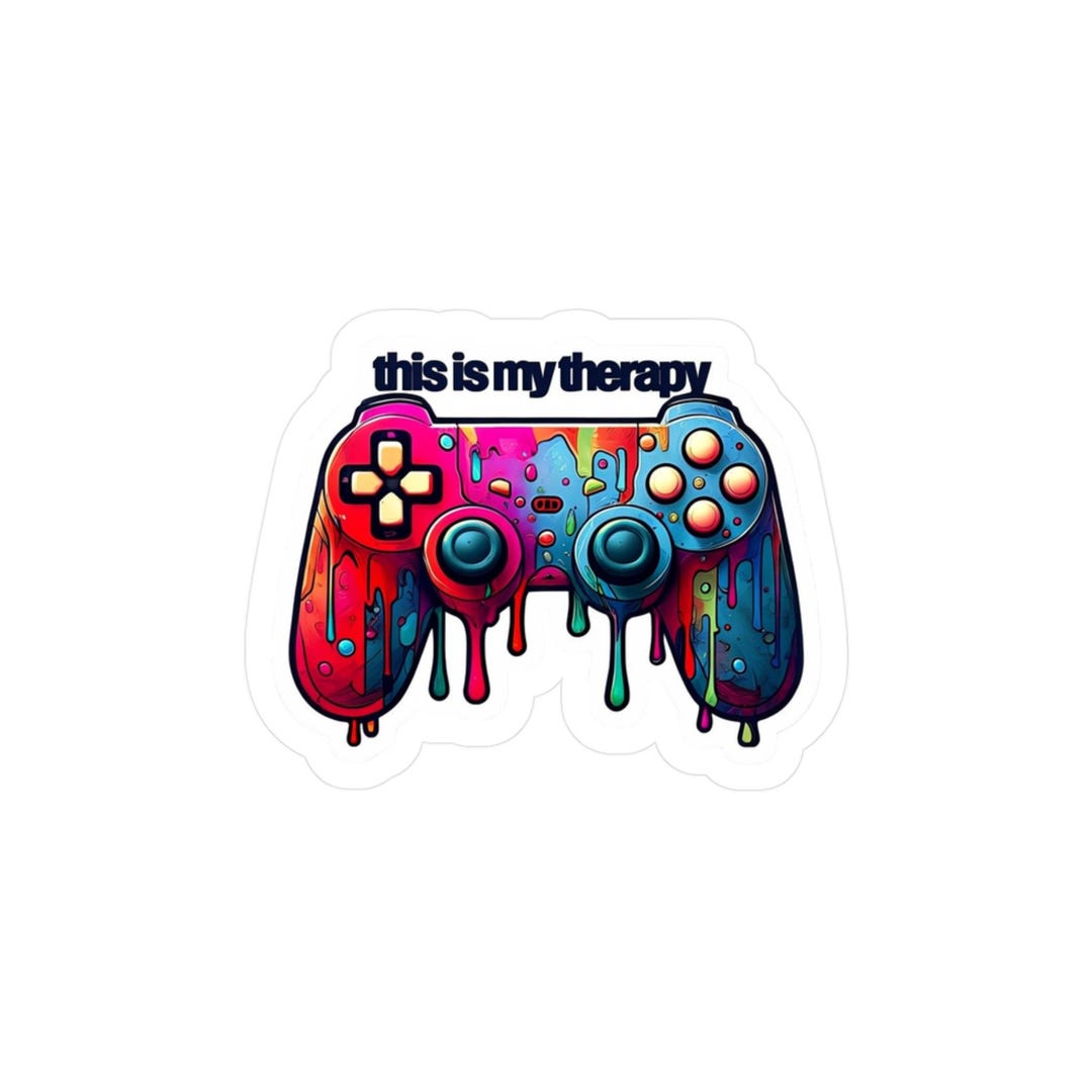 Colorful Game Controller Vinyl Decals - Fun Sticker for Gamers, Gaming ...
