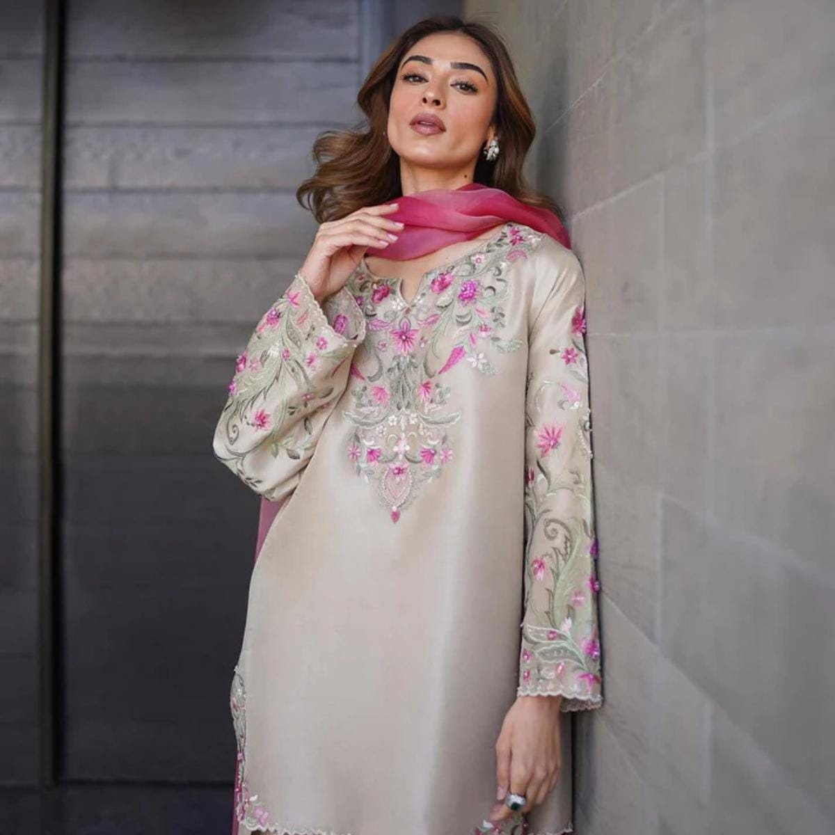 Designer Farshi Salwar Kameez Suit Pakistani Indian Dress Patiala Silk ...