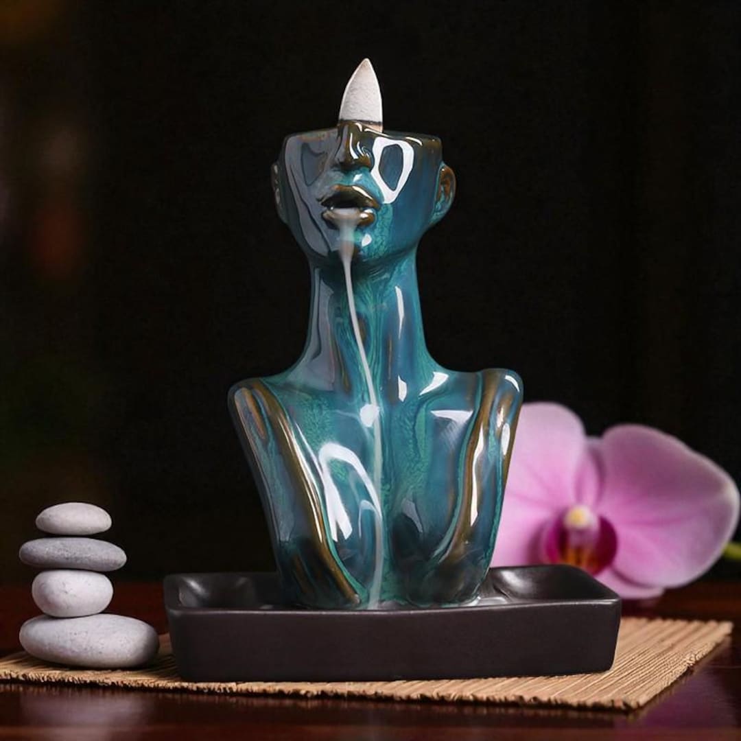 Abstract Face Backflow Incense Burner - Etsy