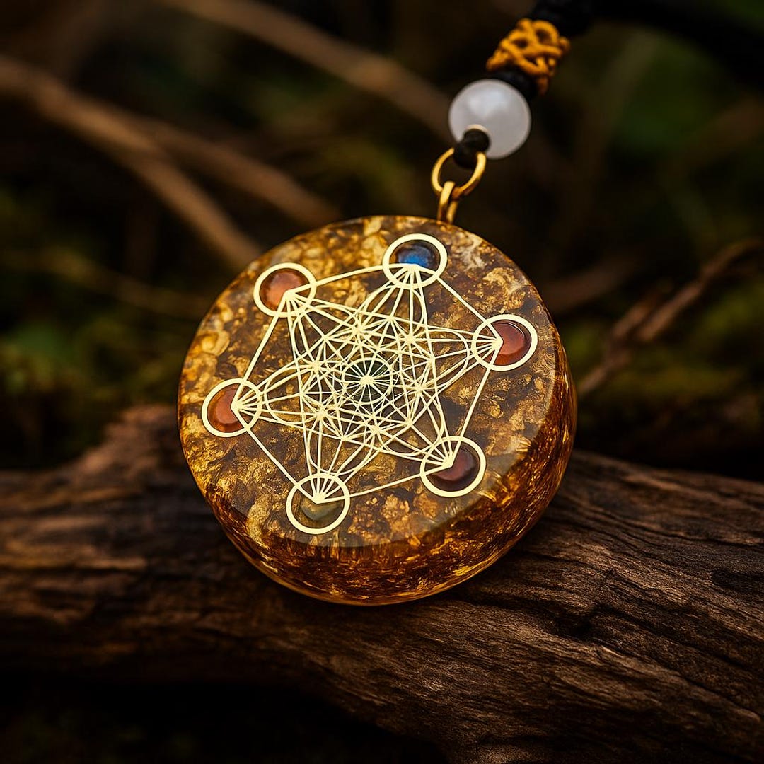 Metatron Orgonite Chakra Pendant – Balance & Harmony • Gold Plated ...