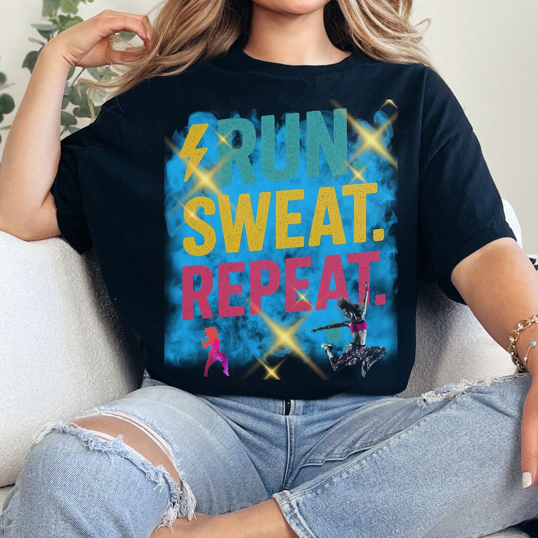 Zumba Dance Shirt for Women Graffiti Neon Fitness Tee Workout T-shirt ...