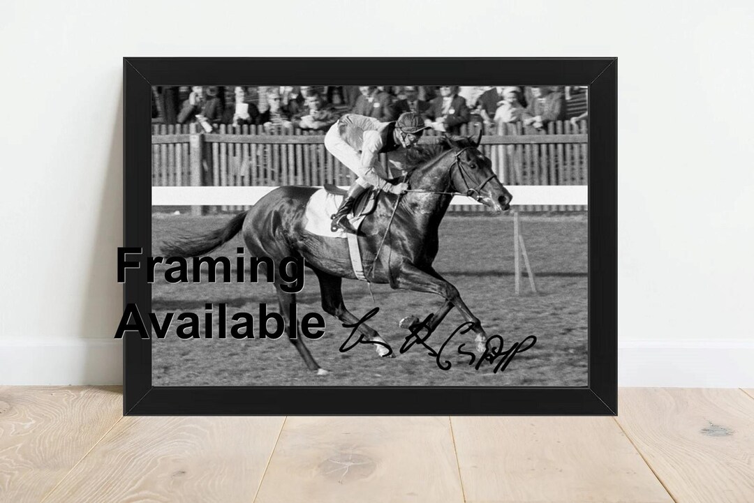 Nijinsky Lester Piggott Signed Horse Racing Autograph Print Photo ...