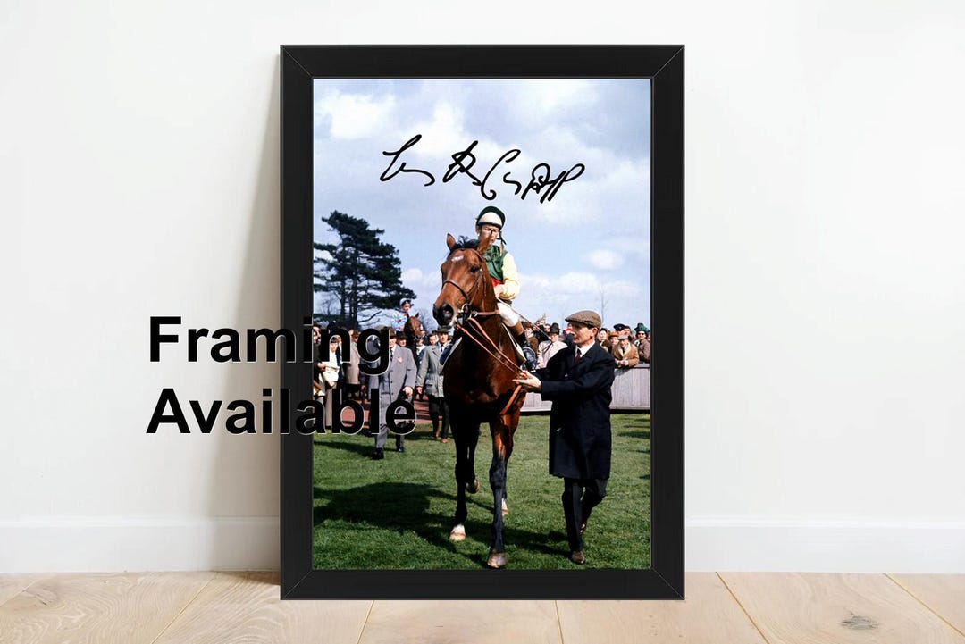 Nijinsky Lester Piggott Signed Horse Racing Autograph Print Photo ...
