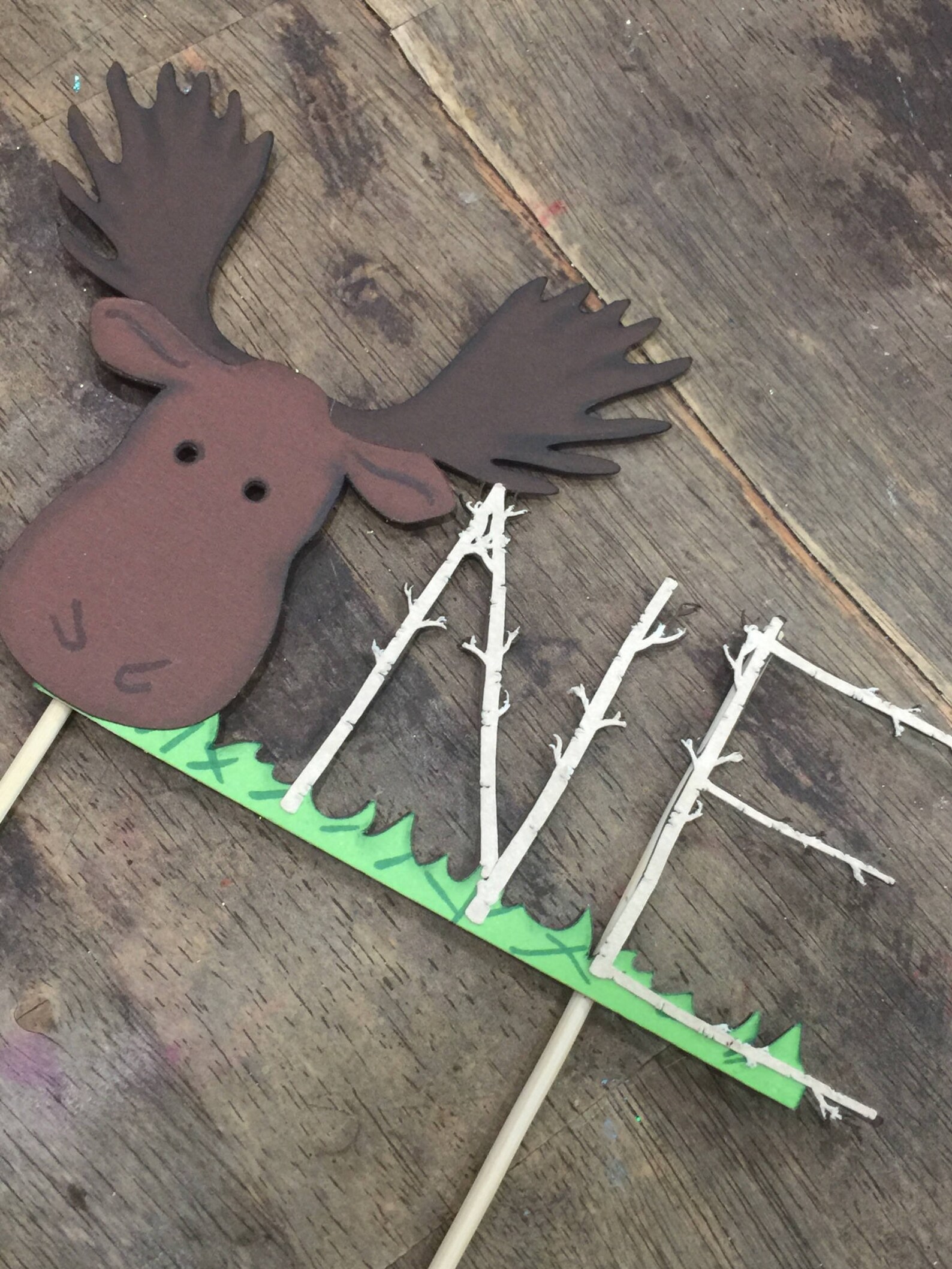 Moose Cake Topper. First Birthday Wild One Cake Topper | Etsy