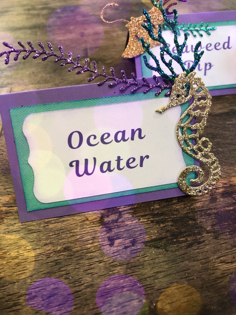 Mermaid Party Food Labels Candy Station Buffet Labels Set - Etsy