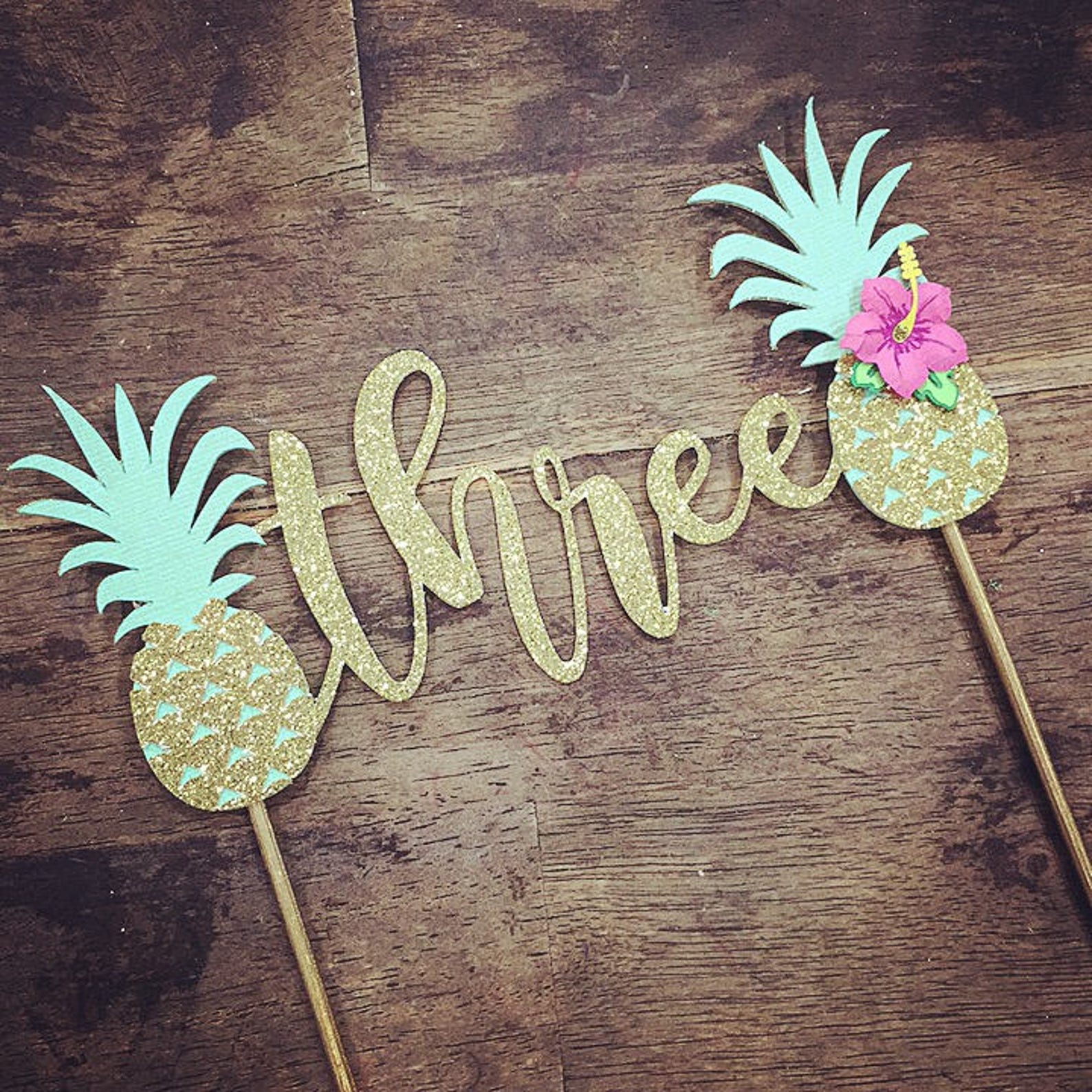 The Original Design Pineapple Cake Topper. First Birthday Cake | Etsy