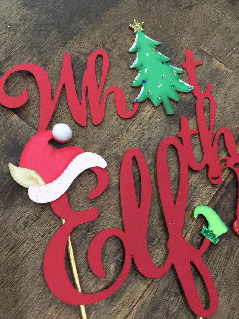 Elf Cake Topper. What the Elf Christmas Cake Topper Holiday - Etsy