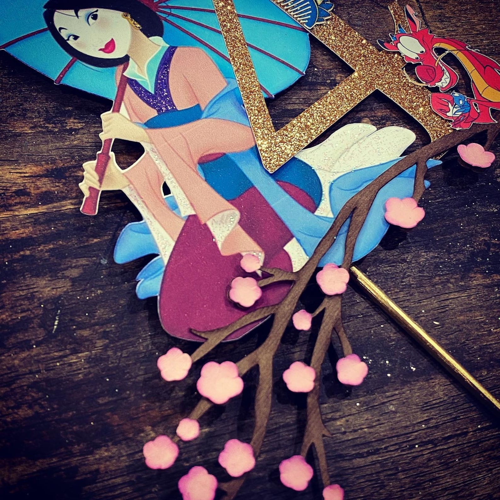 Mulan Cake Topper. Mulan Inspired Cake Topper. Mulan Birthday | Etsy