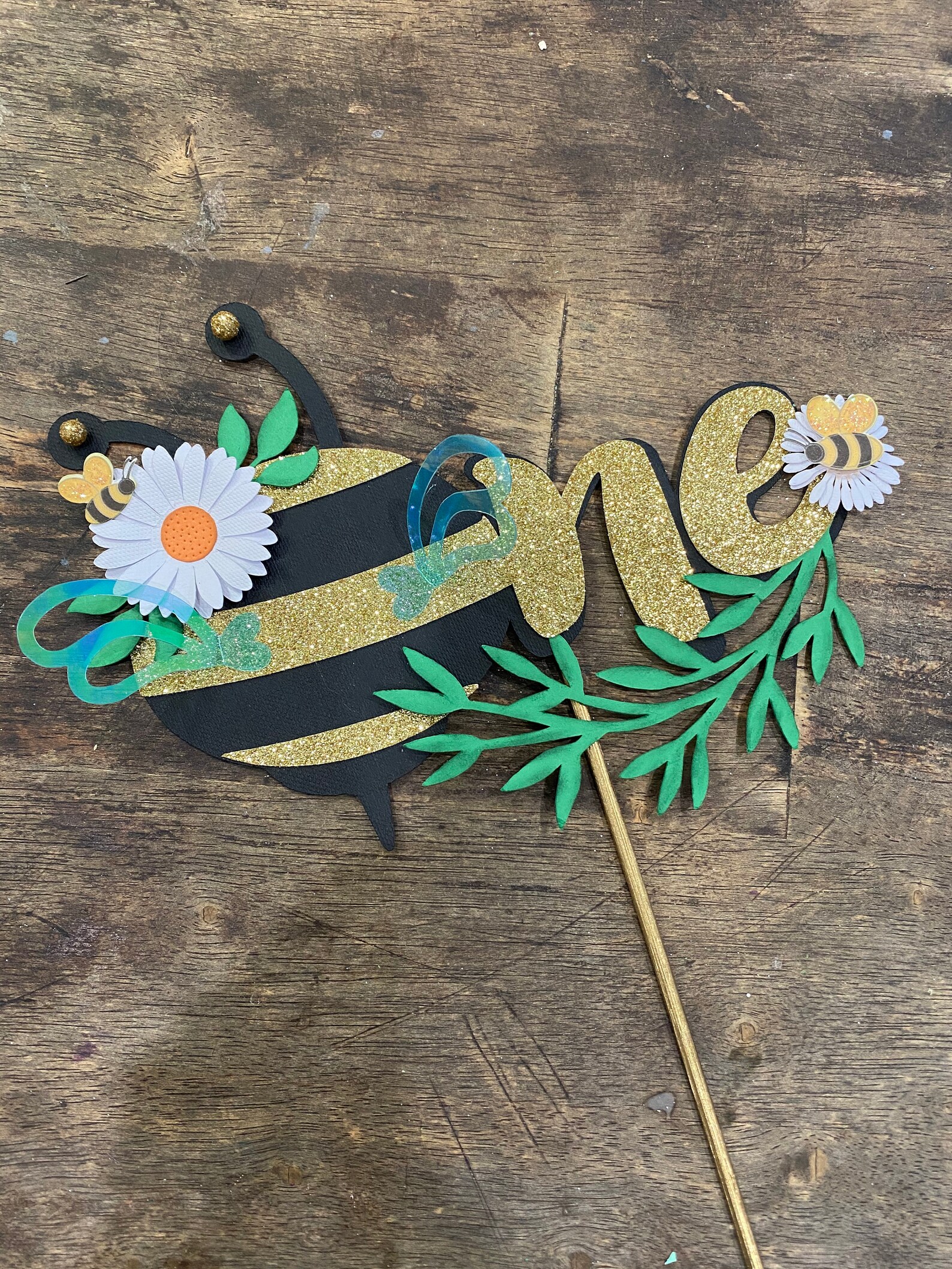 Bee Cake Topper. Bee One Cake Topper. Bee Birthday Party - Etsy