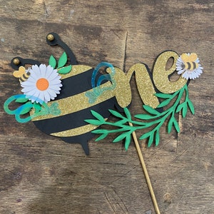 Bee Cake Topper. Bee One Cake Topper. Bee Birthday Party - Etsy