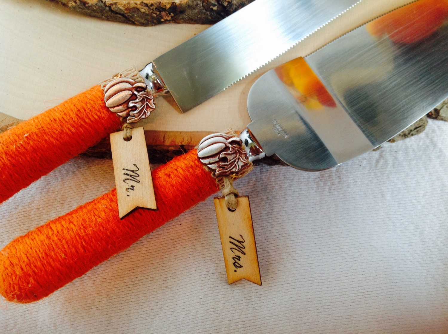 Cake Cutting Set Fall Wedding Cake Cutting and Serving Set. - Etsy