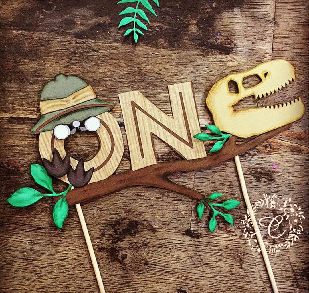 Dinosaur Cake Topper. Dino Birthday Cake Topper. Dinosaur Party. - Etsy