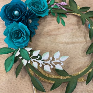 Flower Wreath Birthday Cake Topper - Etsy