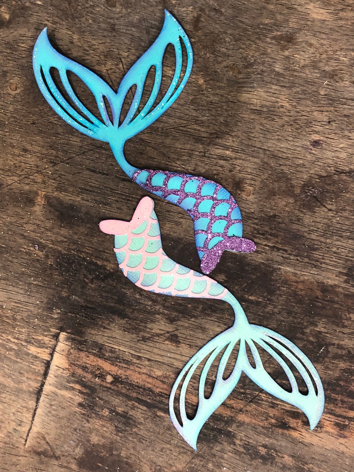 Gold Glitter Mermaid Cake Topper: Under the Sea Birthday Party - Etsy