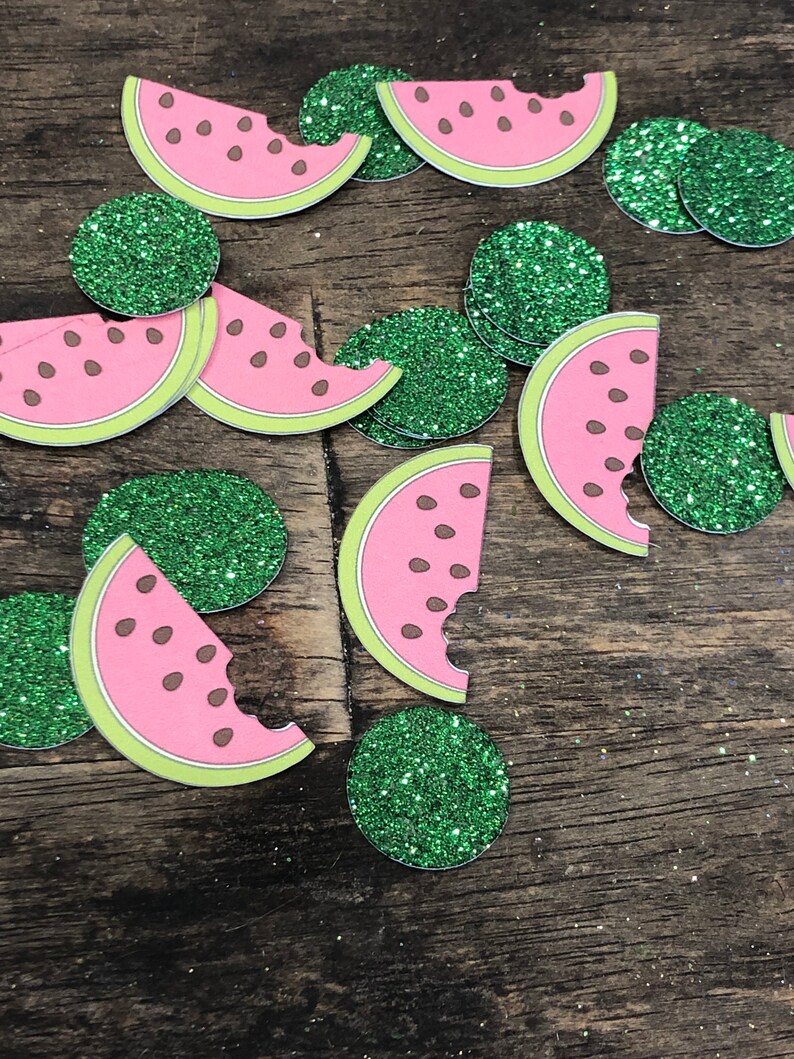 Watermelon Confetti. 100 Pieces. Watermelon Party One in a - Etsy