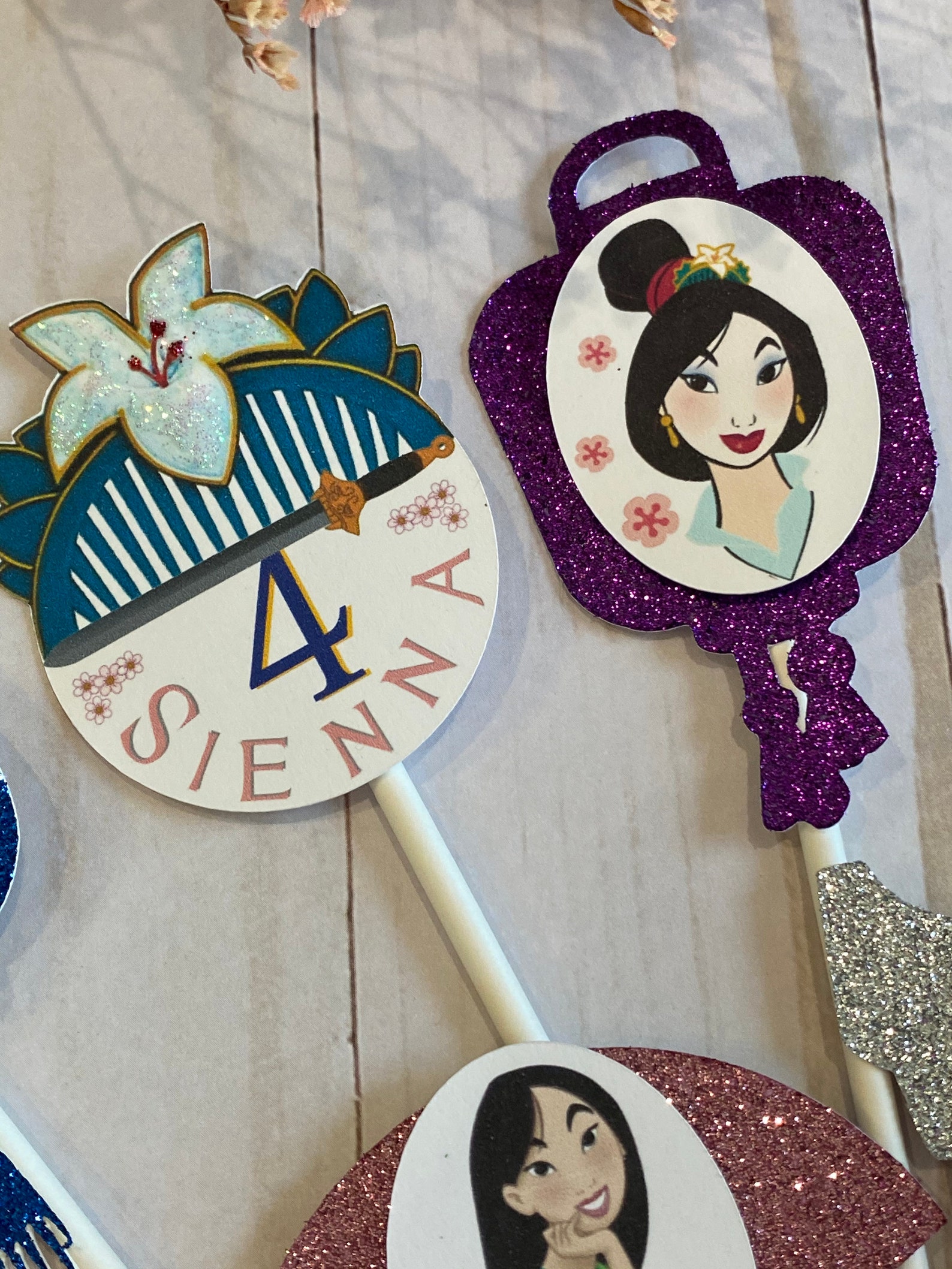 Mulan Cupcake Toppers. Mulan Inspired Toppers. Mulan Birthday | Etsy