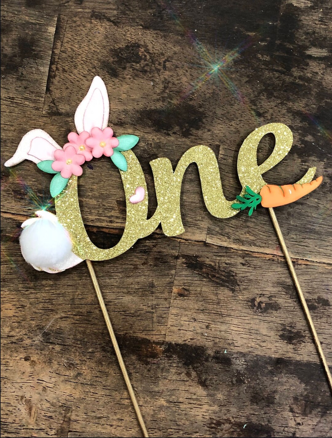 First Birthday Bunny Cake Topper. Bunny Cake Topper. Little Bunny ...