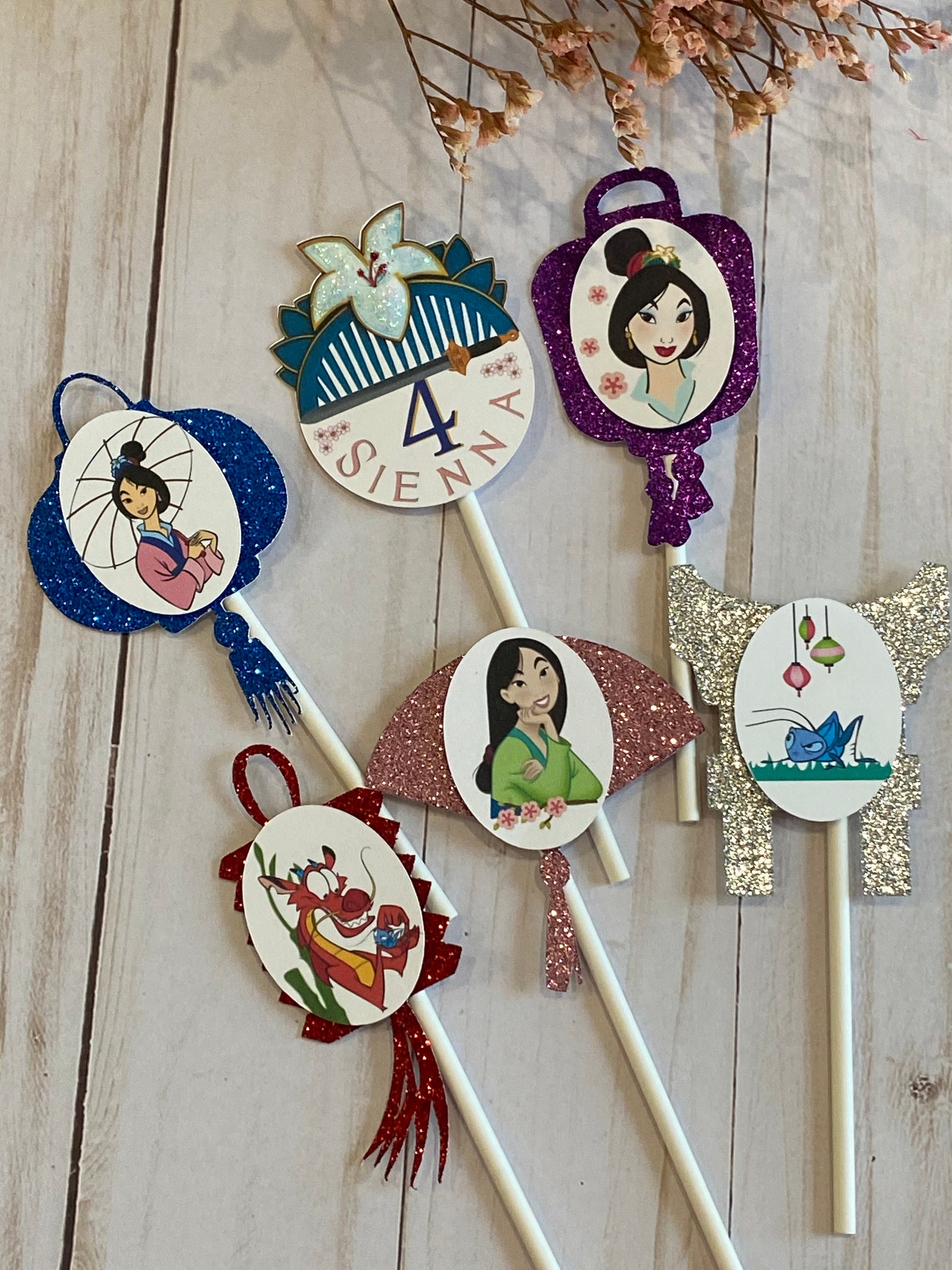 Mulan Cupcake Toppers. Mulan Inspired Toppers. Mulan Birthday | Etsy