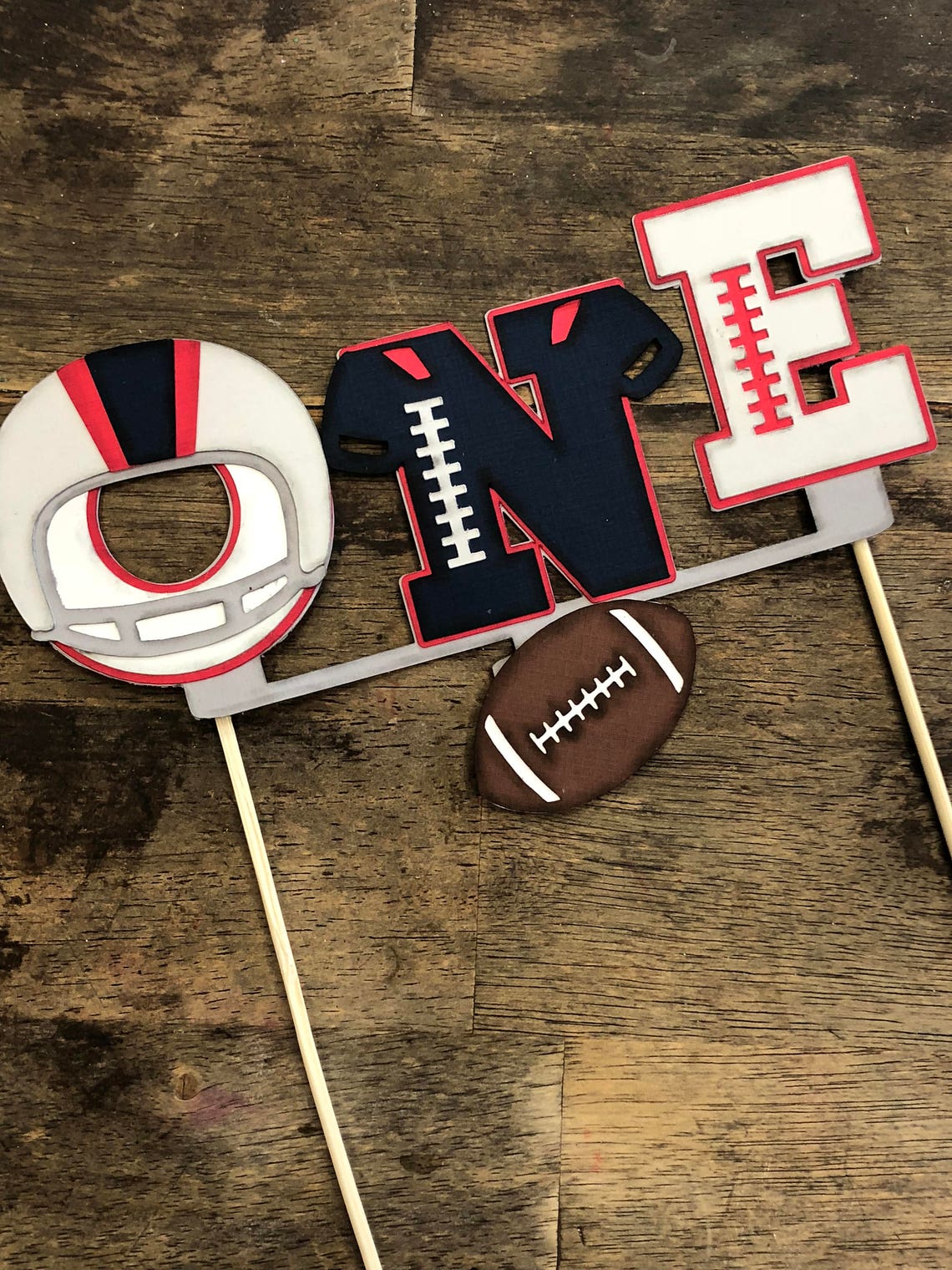 Football Cake Topper. First Birthday Football Cake Topper. - Etsy