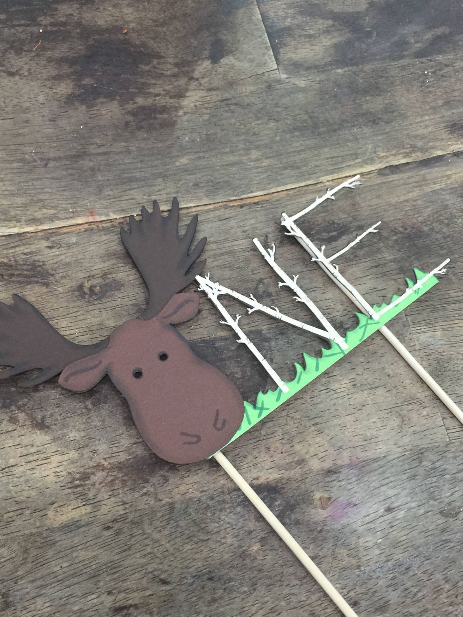 Moose Cake Topper. First Birthday Wild One Cake Topper | Etsy