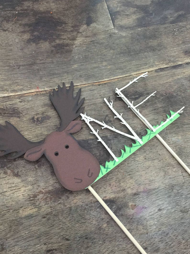 Moose Cake Topper. First Birthday Wild One Cake Topper | Etsy