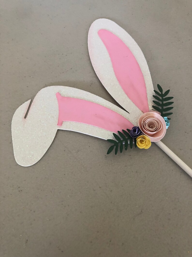 Bunny Cake Topper. Bunny Ears Cake Topper. Easter Cake Topper. - Etsy