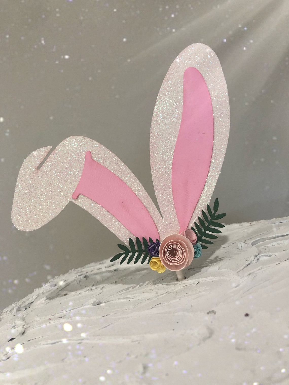 Bunny Cake Topper. Bunny Ears Cake Topper. Easter Cake Topper. - Etsy