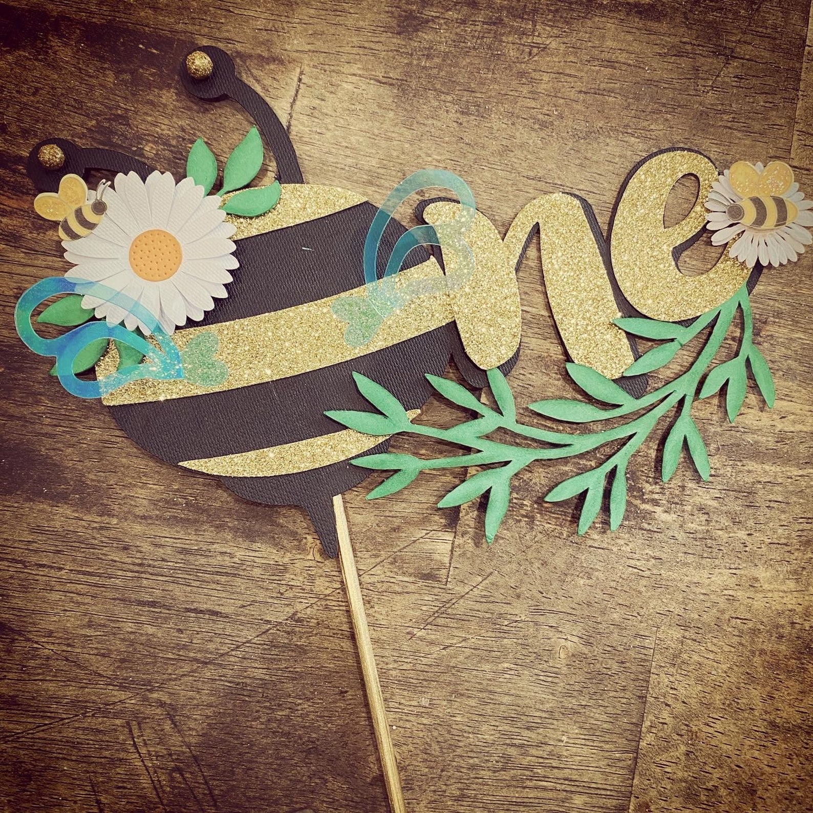 Bee Cake Topper. Bee One Cake Topper. Bee Birthday Party - Etsy