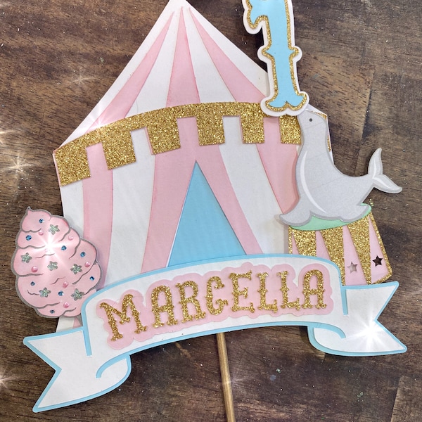 Circus Cake Topper - Etsy