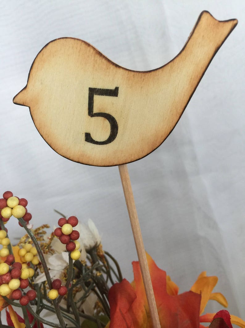 Love Birds Theme Wedding Table Numbers. Sold per Each - Etsy