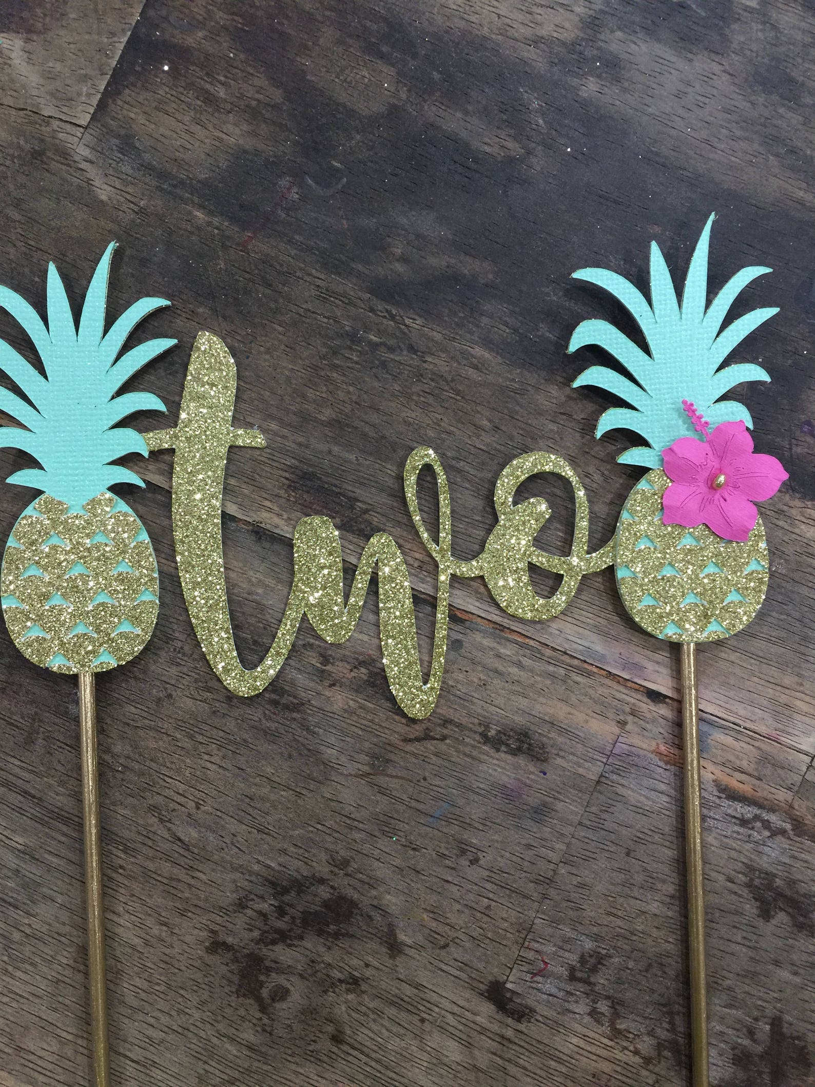 The Original Design Pineapple Cake Topper. First Birthday Cake | Etsy