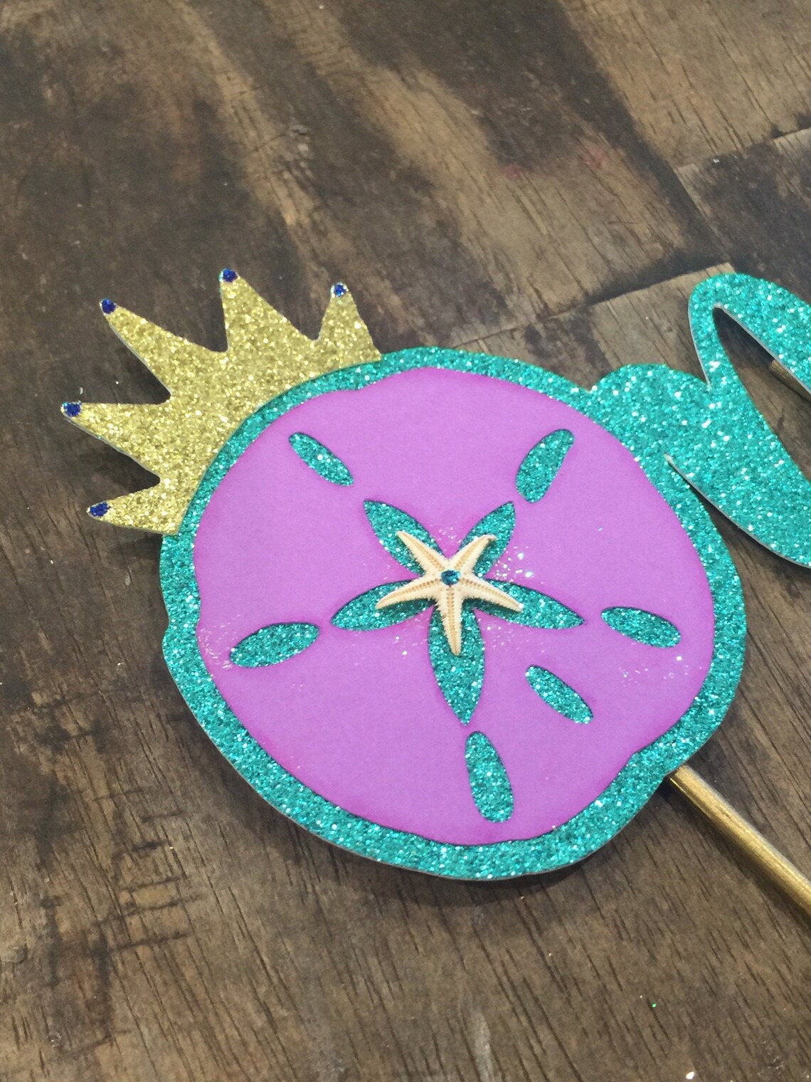 Mermaid Cake Topper. Shell First Birthday Cake Topper Under - Etsy