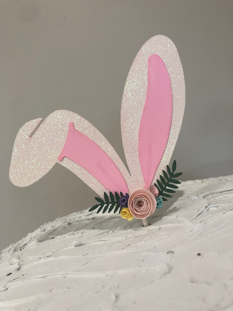 Bunny Cake Topper. Bunny Ears Cake Topper. Easter Cake Topper. | Etsy