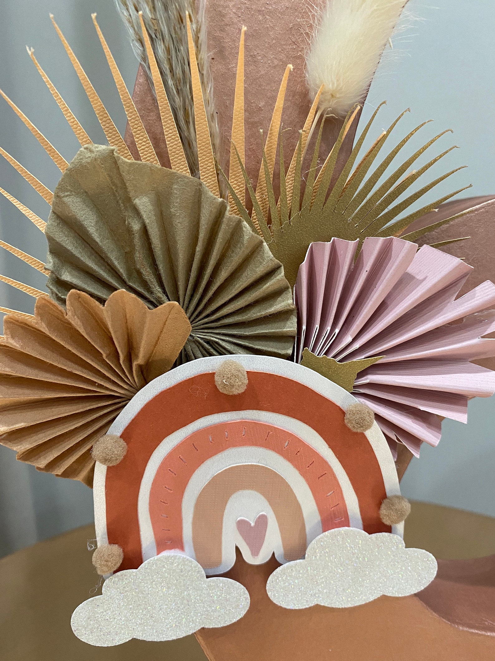 Rainbow Boho Number Photo Prop. Rainbow Party Decoration. - Etsy