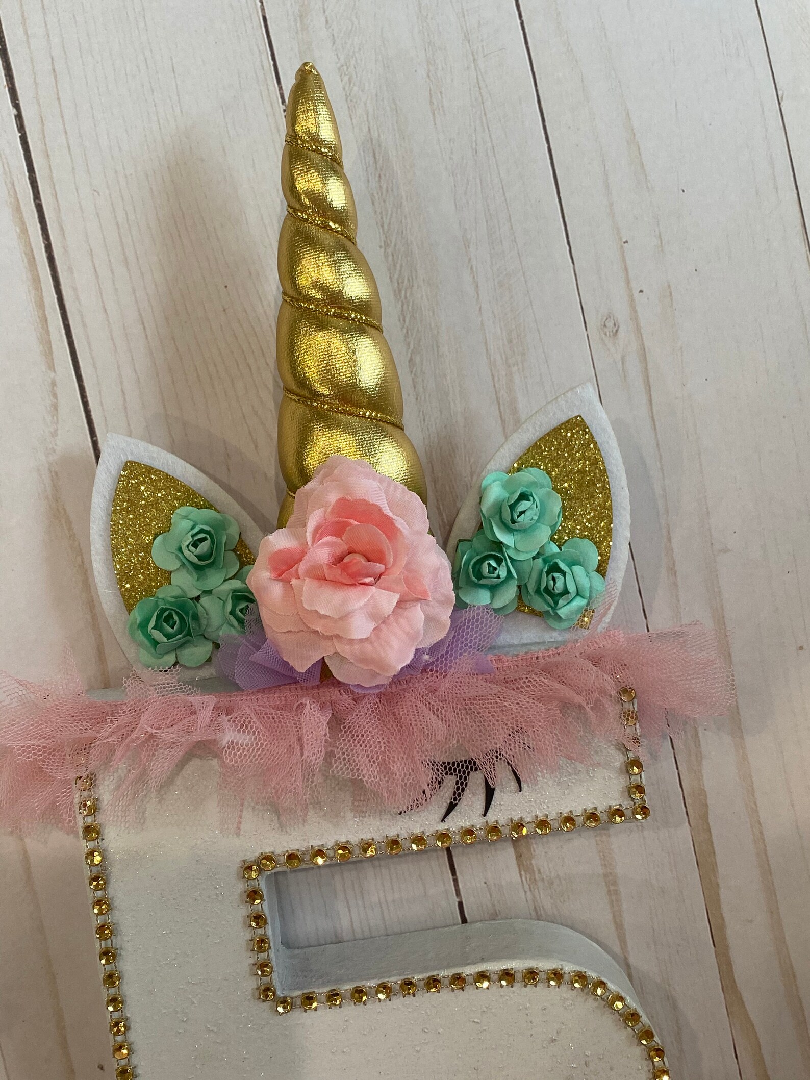 Unicorn Theme Number Photo Prop. Unicorn Party Decoration - Etsy