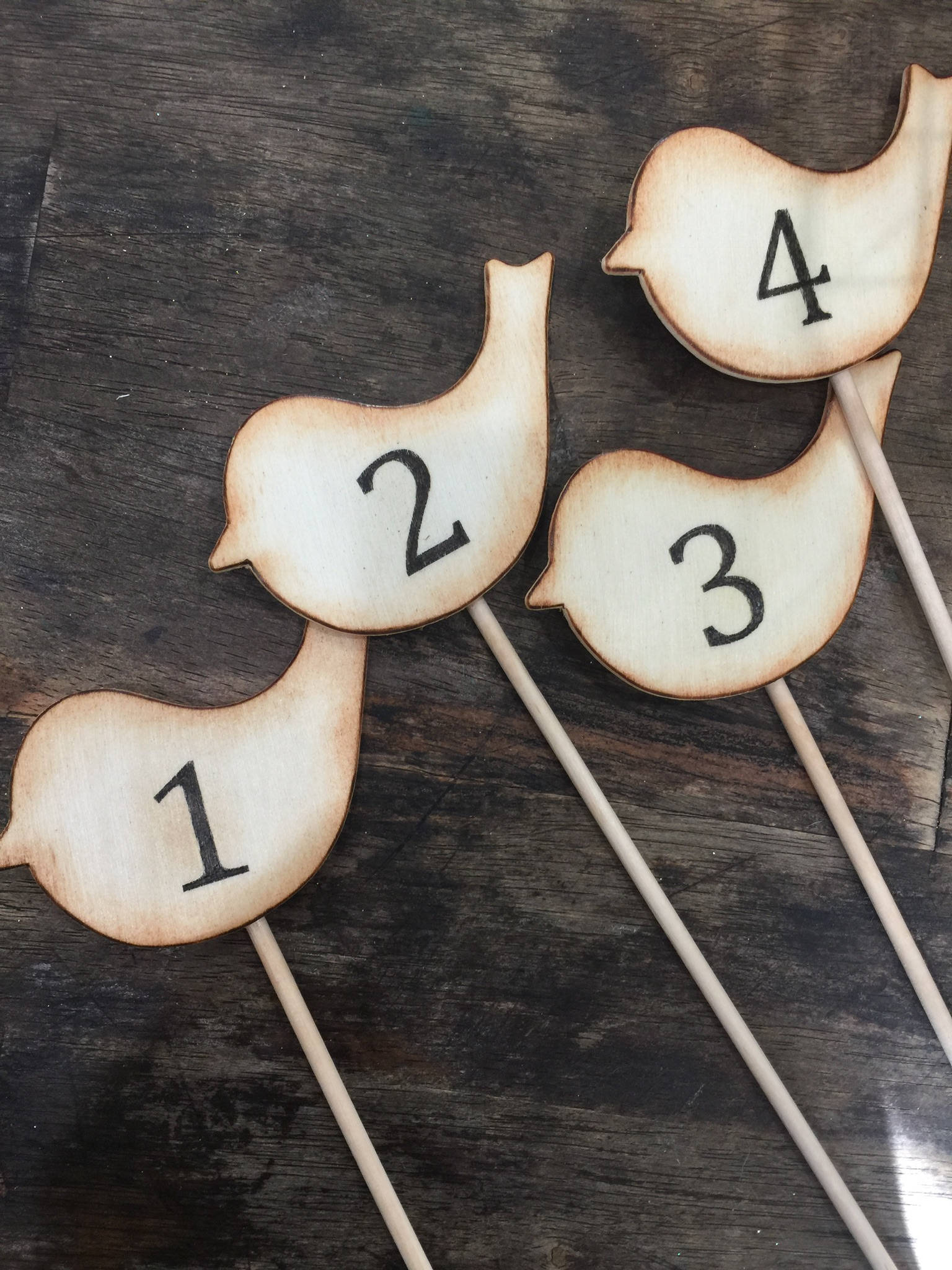 Love Birds Theme Wedding Table Numbers. Sold per Each - Etsy