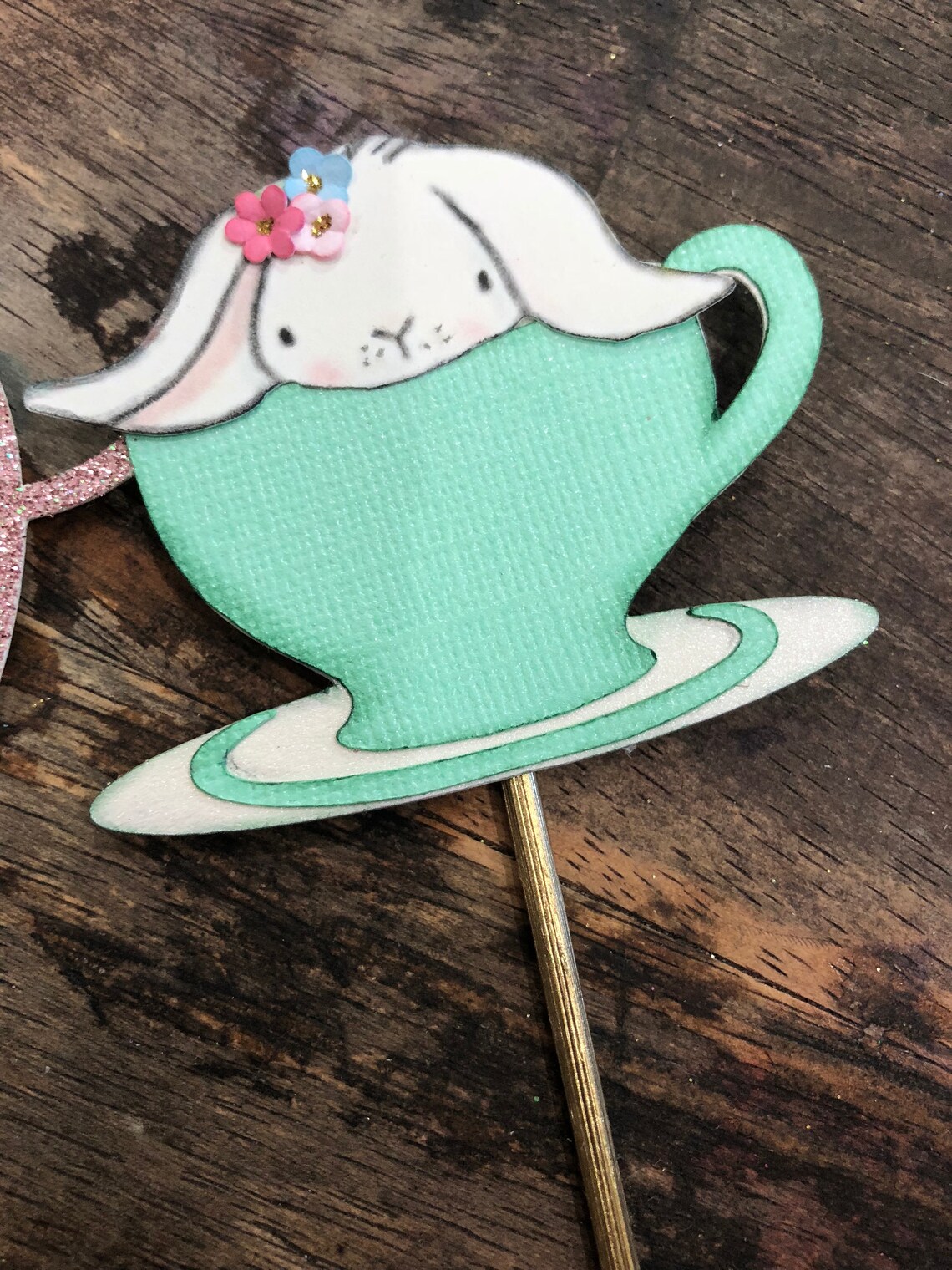 Bunny Cake Topper. Baby Bunny Cake Topper. Tea for Two - Etsy
