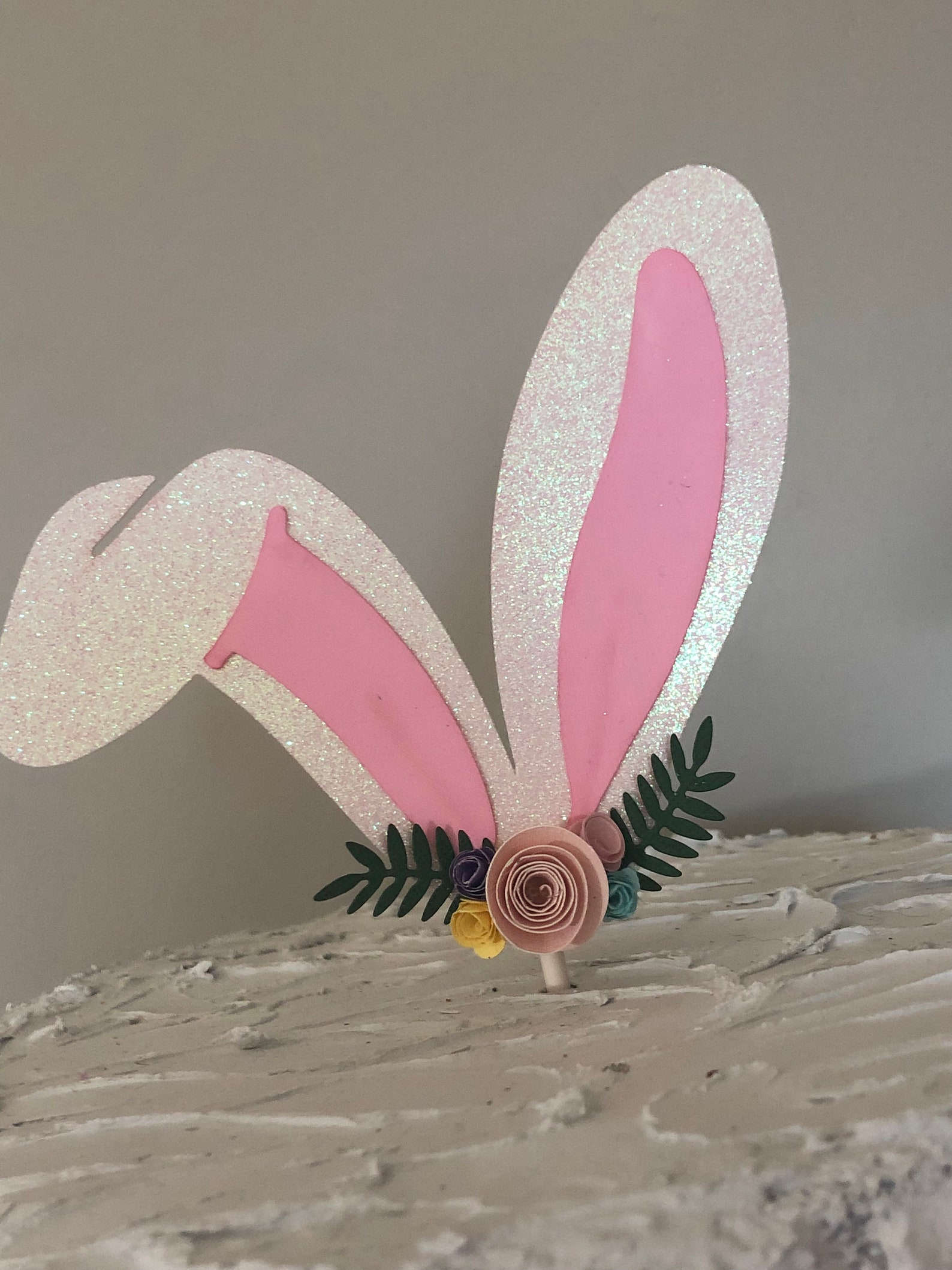 Bunny Cake Topper. Bunny Ears Cake Topper. Easter Cake Topper. - Etsy